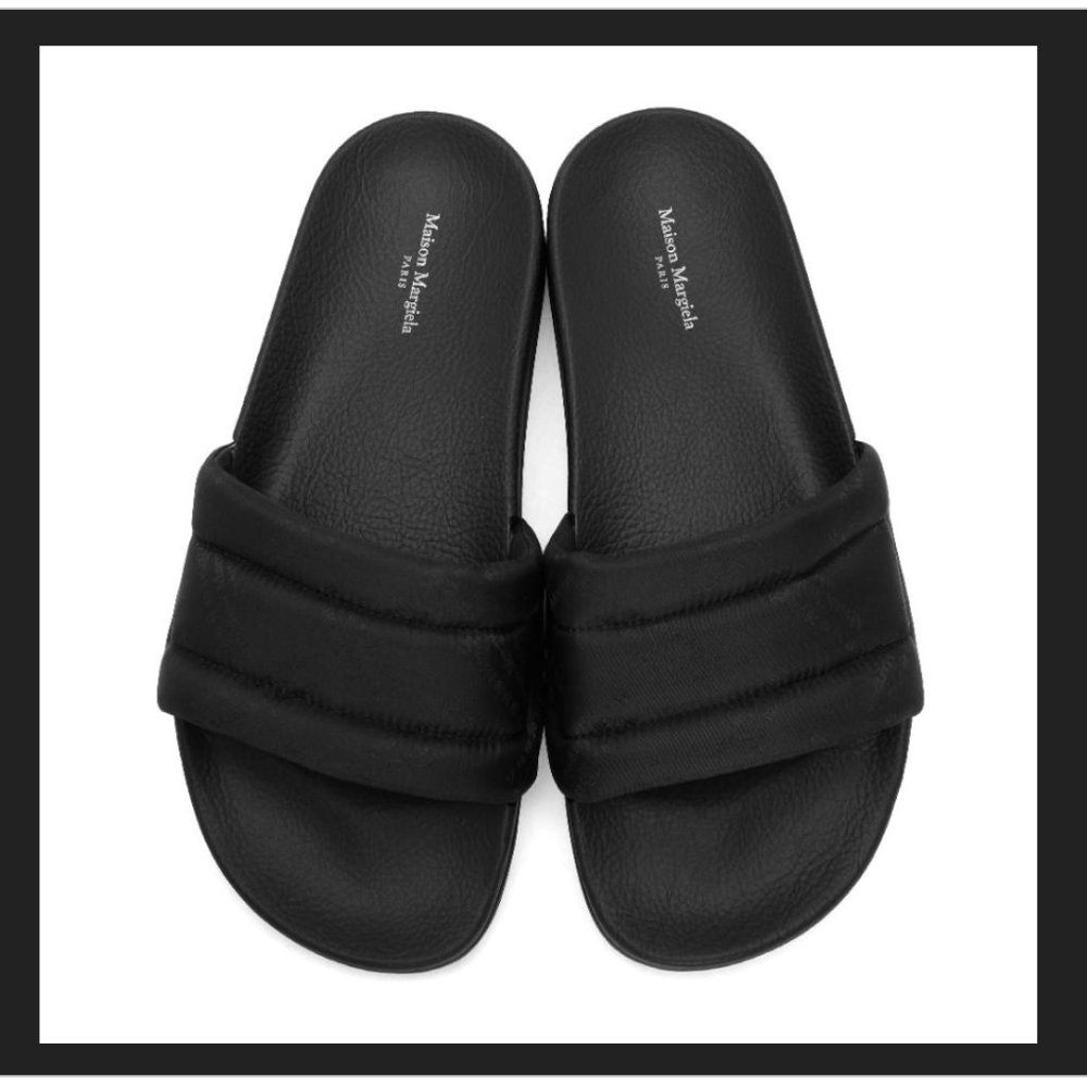 Maison Margiela Men's 22 Nylon Future Slides (Black) - Gem